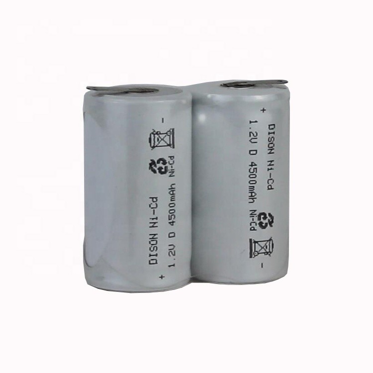 High Temperature NiCd D 2.4v 4.5Ah Rechargeable NiCd Battery Pack 500 ...
